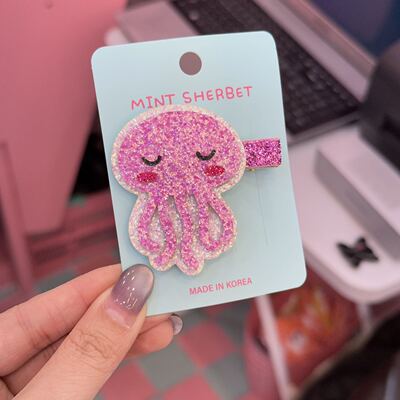 12.11韩国pretty hairpin儿童发饰钥匙猫咪细闪发夹边夹