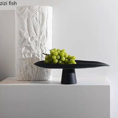 Ceramic High Leg Fruit Plate Creative Snack Storage Tray Dry