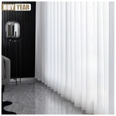High Quality Solid White Tulle Curtains for Living Room Crea