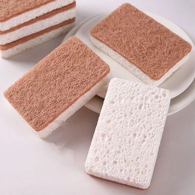 5Pc/Set Natural Scrub Sponges Dish Washing Sponge Safe Natur