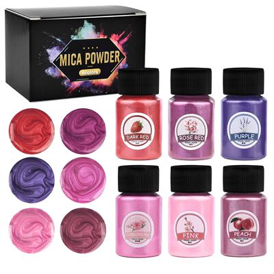 6Colors/Sets Pearl Powder Pigment DIY Epoxy Resin Mold Color