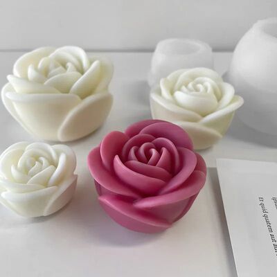 New Flower Silicone Candle Mold 3D Peony Flower Soap Gypsum