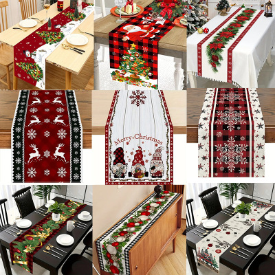 Linen Table Runner Christmas Home Dining Room Living Room Di