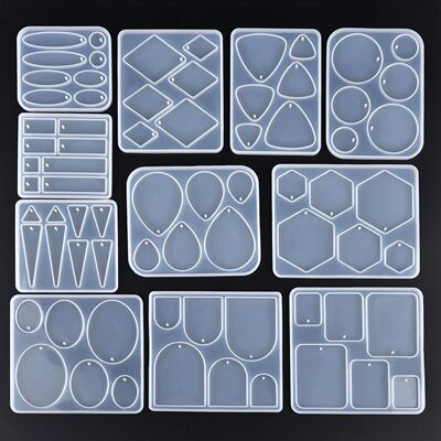 Geometric Earring Pendant Silicone Mold Round Epoxy Resin Mo