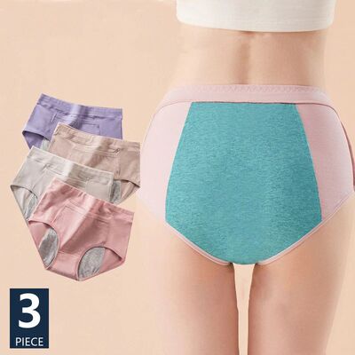 3Pcs/Set Women's Menstrual Panties Physiological Pants Leak