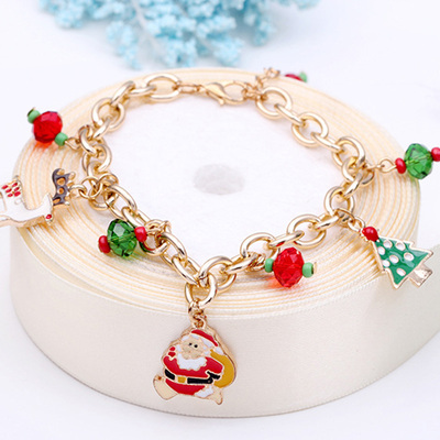 Personality Simple Design Charm Bracelet Christmas Santa Cla