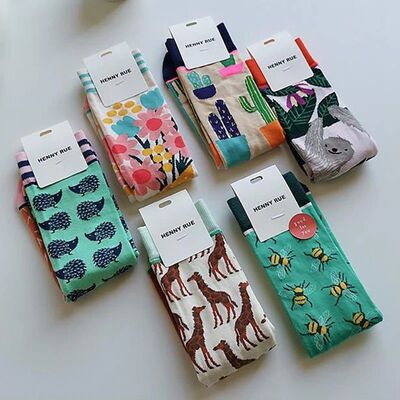 Fashion Colorful Spring Autumn Stocking  Women's Socks  Plan