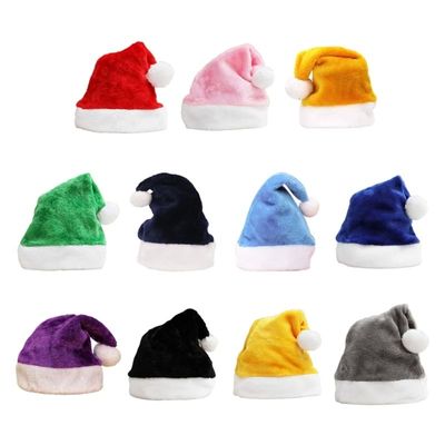 Christmas Velvet Santa Hat Unisex Comfortable Creatively Mul