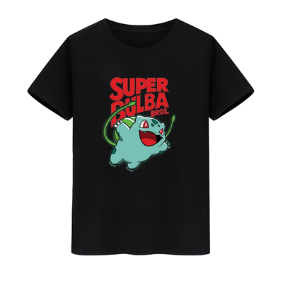 妙蛙种子纯棉数码宝贝短袖t恤