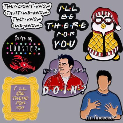 Friends TV Shows Enamel Pin Women's Brooch Cute Lapel P for