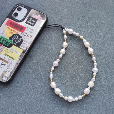 New White Pearl Phone ChainStyle Phone Charm InsAccessories