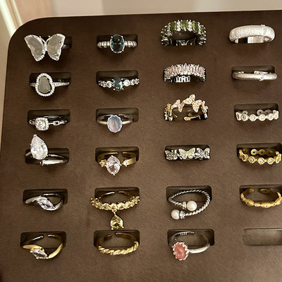 Zircon Ring Female Wind Does Not Fade High Sense Sterling Si