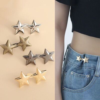 Star Adjustable Jeans Button Clips - Waist Tightener for Pan