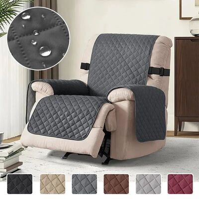 1 Seater Recliner Sofa Slipcover Pets Dog Kids Mat Solid Col