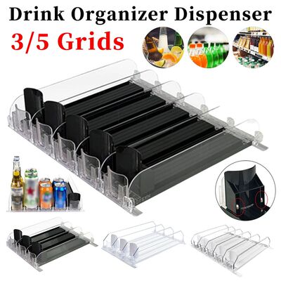 Canned Beverage Push Rack Drink Organizer Dispenser Spring P