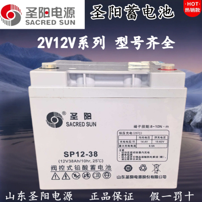 圣阳电源SP12-38蓄电池12V38AH18AH24AH50AH65AH80AH100A机房备用