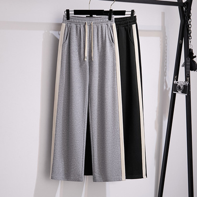 300斤棉料宽松直筒裤子