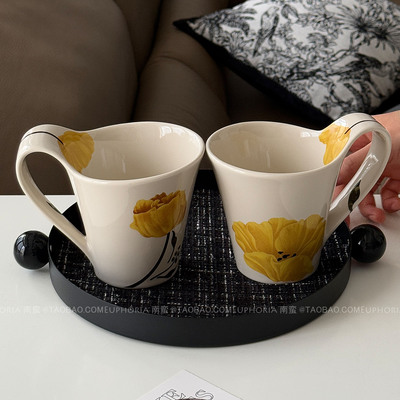 虞美人复古陶瓷马克杯水具套装