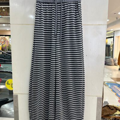 伊人牛仔57170H 小艺欧货女装2026春夏慵懒松紧腰显瘦条纹休闲裤