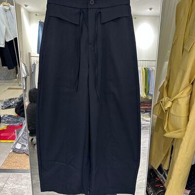 小艺欧货女装2026年春季新款通勤风高腰宽松显瘦百搭弯刀裤26003H