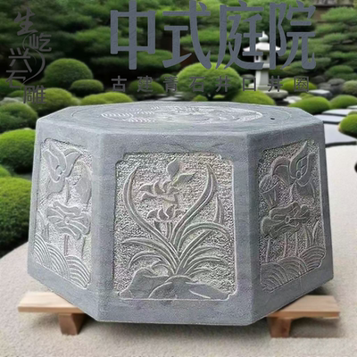 正宗青石井口庭院老式水井井沿石