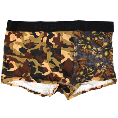 奔趣BENCH/BODY平角内裤迷彩印花