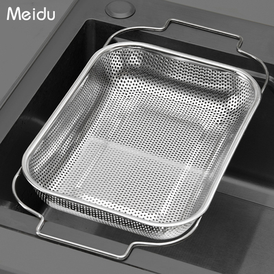 沥水篮2024新款洗菜盆家用厨房水槽伸缩沥水盆碗筷盘不锈钢沥水架
