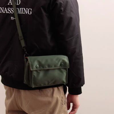 日系经典~TANKER防泼水斜挎包潮男包尼龙休闲单肩小包多用小腰包
