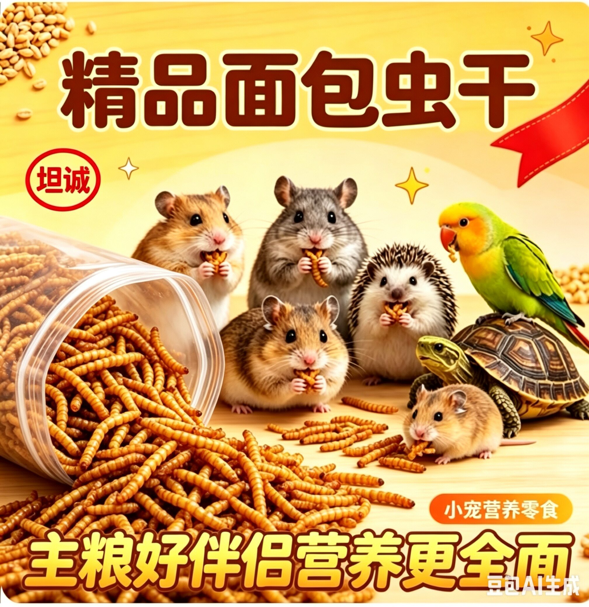 仓鼠零食面包虫干磨牙棒金丝熊花枝鼠龙猫蜜袋鼯粮食饲料