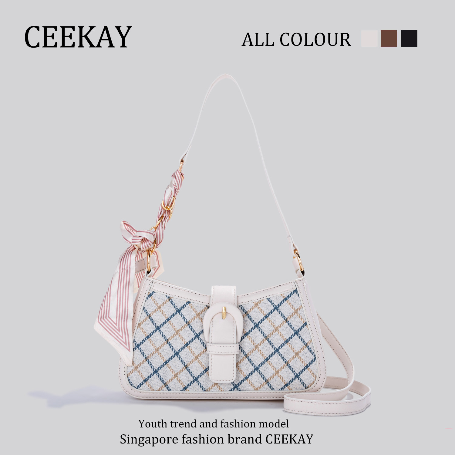 CEEKAY原创正品单肩腋下包高级质感小众包包女2023新款流行斜挎包_虎窝淘