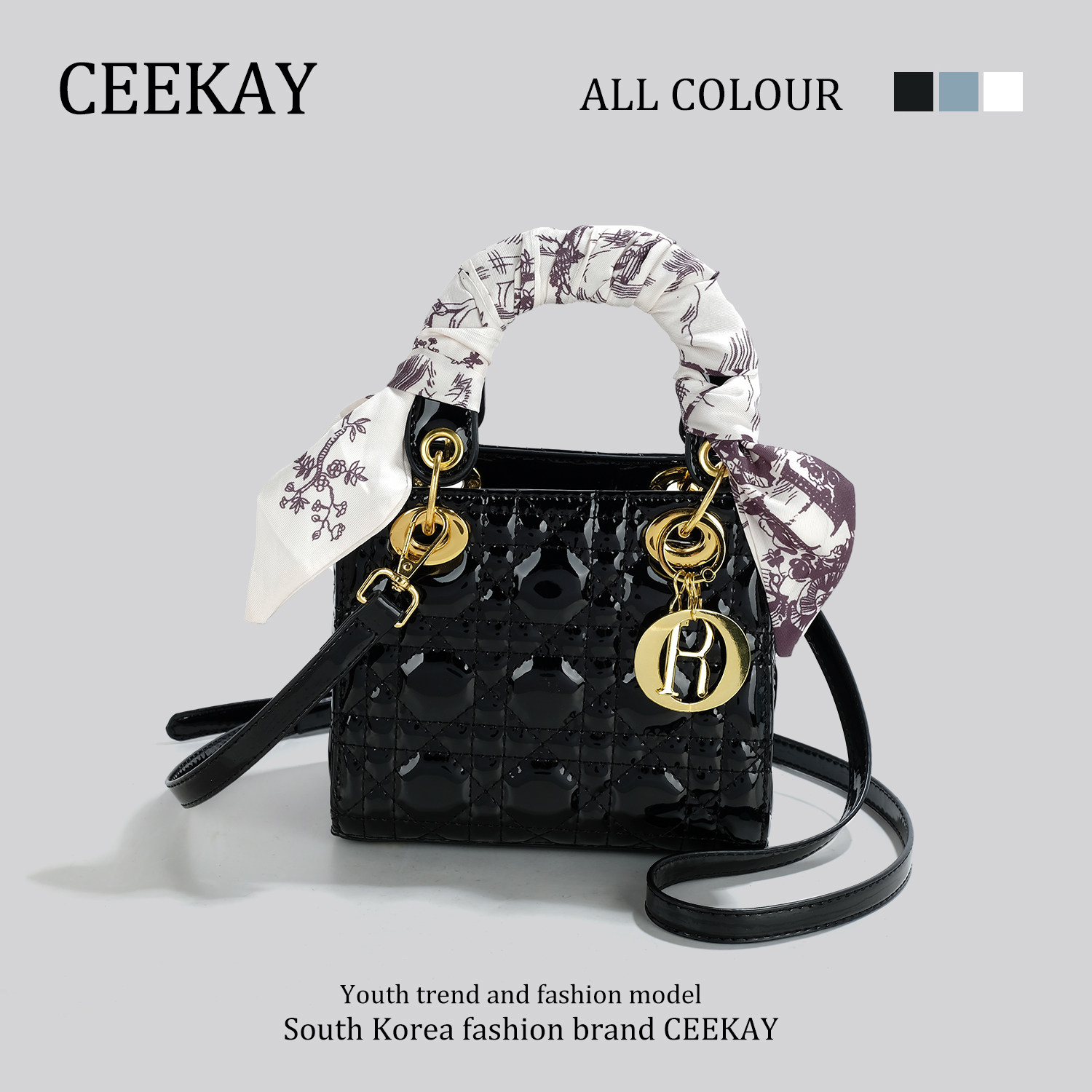 CEEKAY高级质感手提戴妃包小众设计包包女2023新款流行单肩斜挎包_虎窝淘