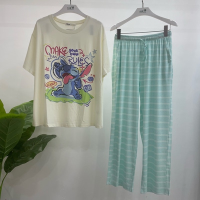 亲嘴猫正品26新款迪士尼史迪仔莫代尔棉可外穿可爱女家居服X62221