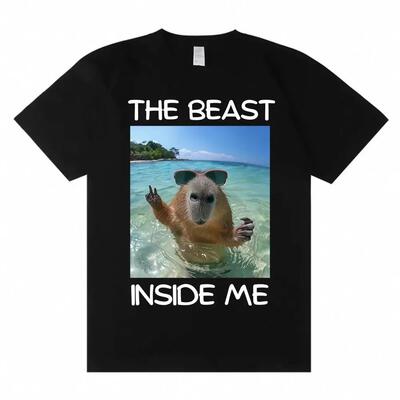 My Inner Beast 新款男女纯棉T恤舒适透气海滩旅行派对INS外贸款