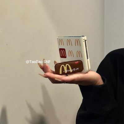 insM记皮质支架适用Pura X小米MIXFlip2华为Pocket2手机壳novaFlip折叠FindN3Flip女三星Zflip6/5/4荣耀VFlip