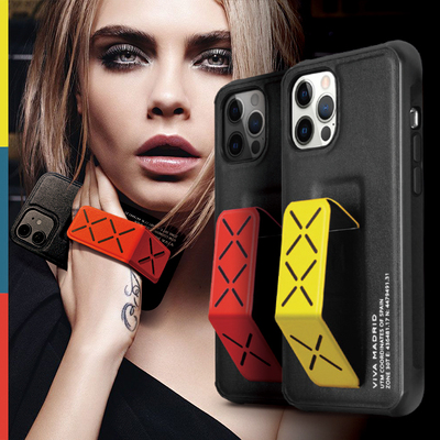 viva简约支架腕带皮质手机壳苹果