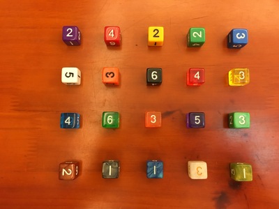 D6色子龙与地下城(D&D)6面数字万智牌道具骰子16MM数字1-6骰子