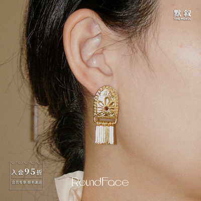 ROUNDFACE Lattice花窗耳环 原创设计师小众复古耳钉耳饰 默叙