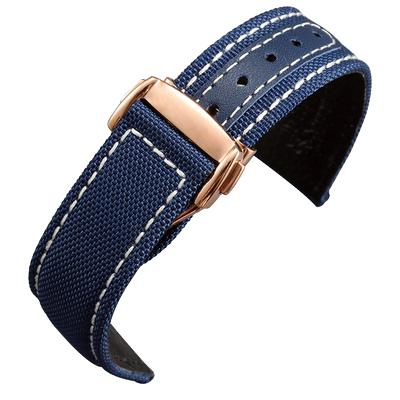 适配欧米茄表带尼龙帆布牛皮底超霸史努比310新海马AT150蝶飞男士