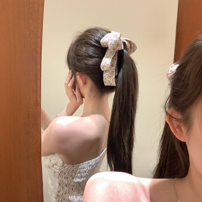 法式甜美蝴蝶结香蕉夹氛围感夹子