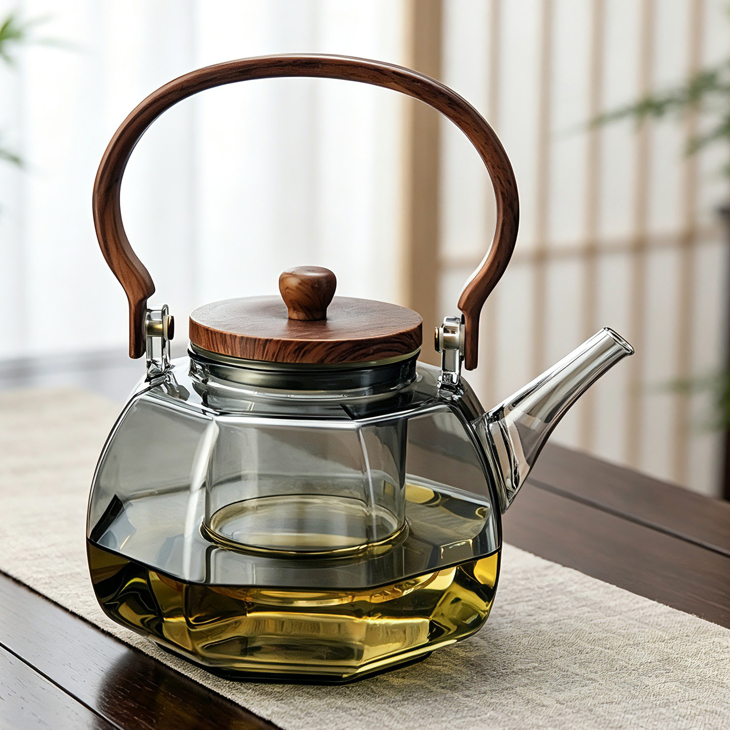 全度煮茶壶提梁蒸煮超大容量茶壶黑茶白茶壶电陶炉加厚玻璃茶壶