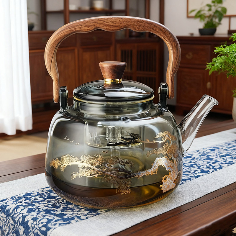 全度玻璃煮茶壶大容量烧水壶耐高温电陶炉煮茶器家用煮茶器