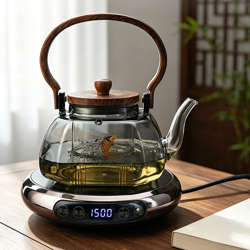 全度加厚玻璃提梁壶煮茶器电陶炉烧水壶家用2026新款大容量茶具