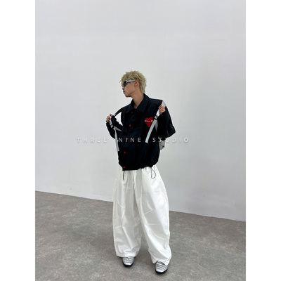 THREENINE爱心别针金属刺绣夹克