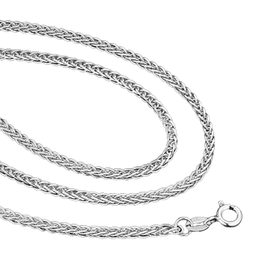 925银项链无吊坠肖邦链纯银项链素链不掉色链子配翡翠素银饰链绳