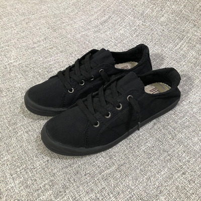 平跟帆布鞋懒人套脚软底休闲