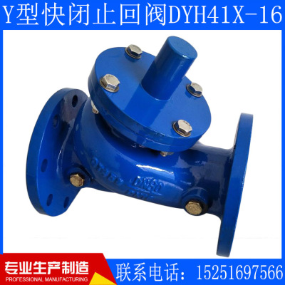 Y型快闭止回阀DYH41X-16水力控制阀防水锤快速止回阀