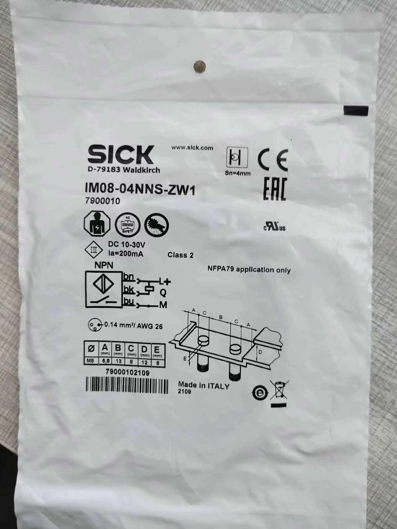 SICK传感器IM08-04NNS-ZW1 790001拍前请询价_虎窝淘