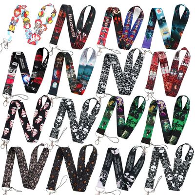 KKZ854 Halloween Neck Strap Horror Killers Lanyard For Keys