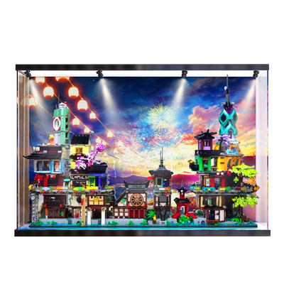 亚克力展示盒适用le高70620忍者之城70657忍者码头71741忍者花园