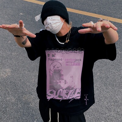 TravisScott联名字母印花短袖